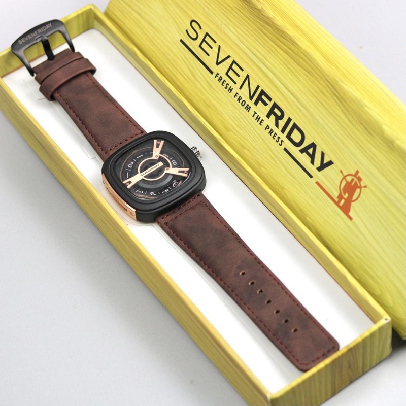 Jual JAM TANGAN SEVEN FRIDAY LEATHER STRAP BEST SELLER | Shopee Indonesia