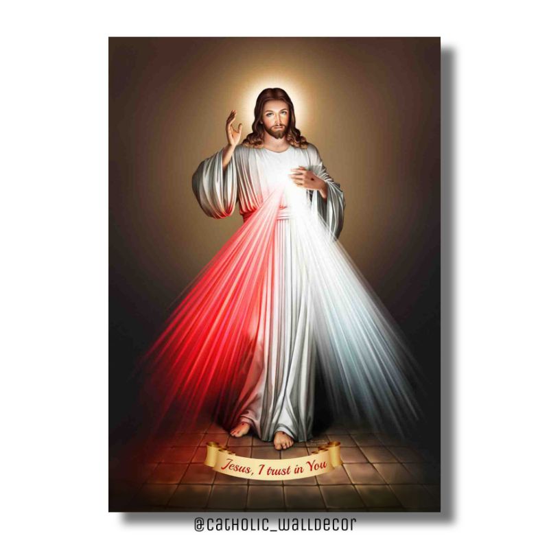 Jual Hiasan dinding Kristen Katolik gambar Tuhan Yesus Kerahiman Ilahi ...