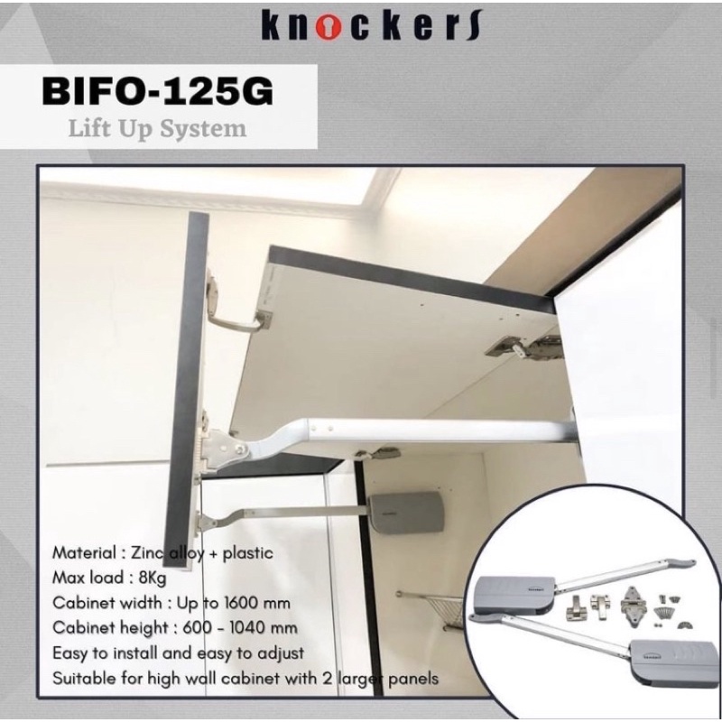 Jual Engsel Lift Up System Kabinet Lemari Kitchen / BIFO 125 KNOCKERS ...