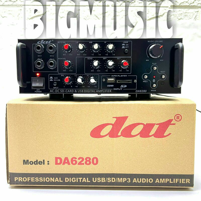 Jual Amplifier Dat DA 6280 Original Ampli Dat DA6280 Bluetooth USB ...