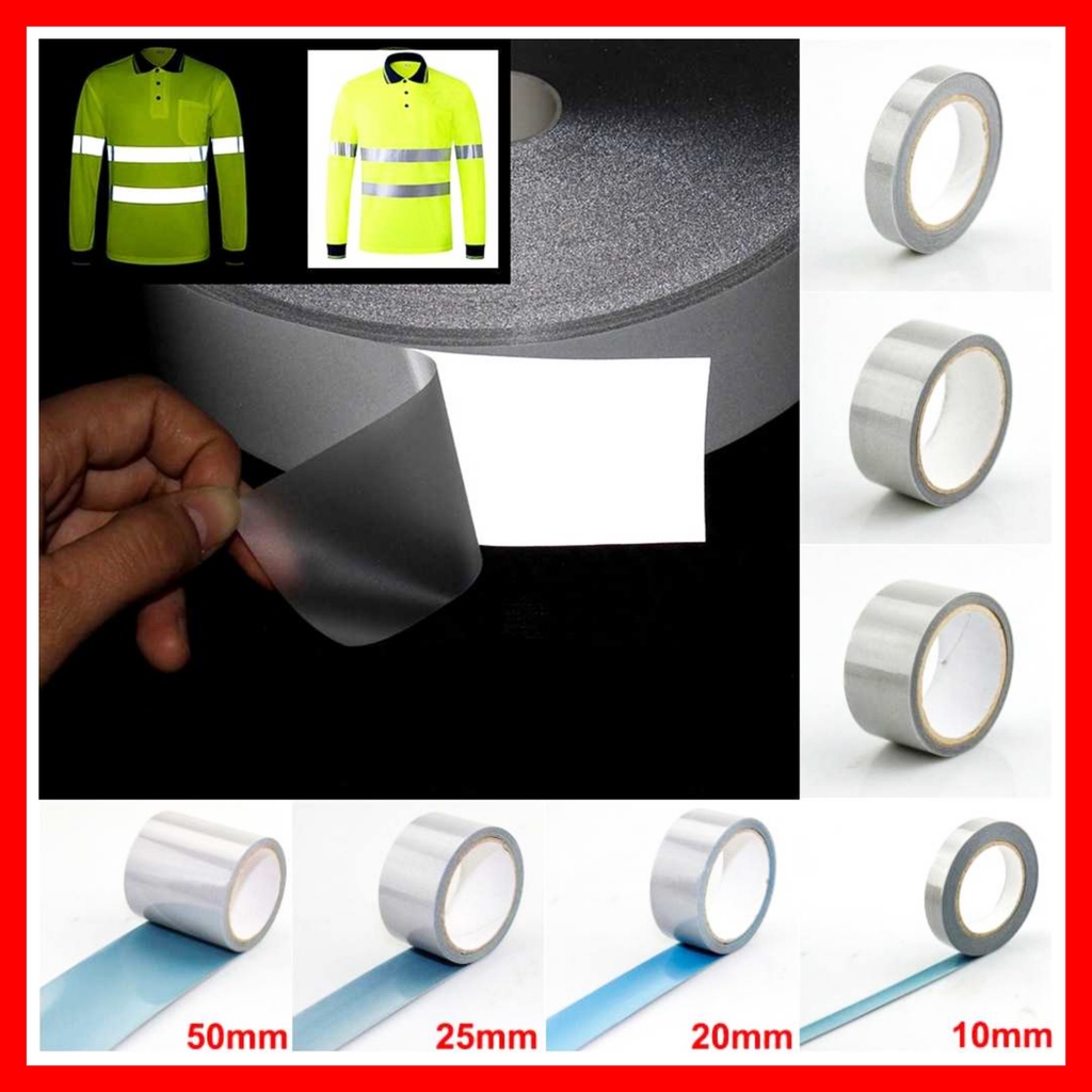 Jual Stiker Reflektif Jaket Pakaian Sticker Pantulan Cahaya Heat Press ...