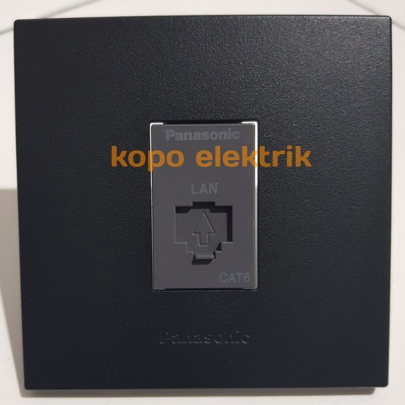 Jual Panasonic Outlet Data Cat6 Style Black Soket LAN Cat6 Hitam Tanam ...