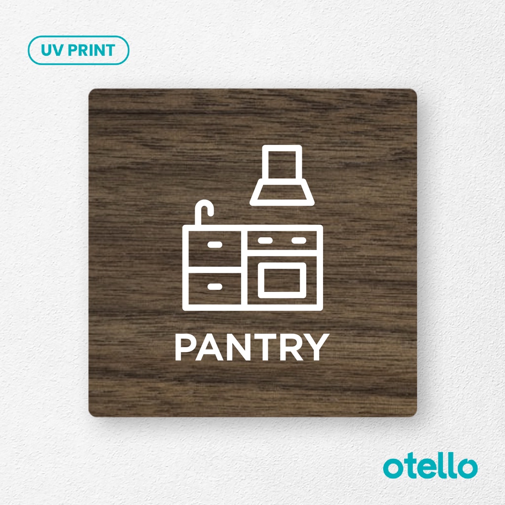 Jual Signage Pantry Sign Board Kayu Wooden Papan Label Tempel Nama ...