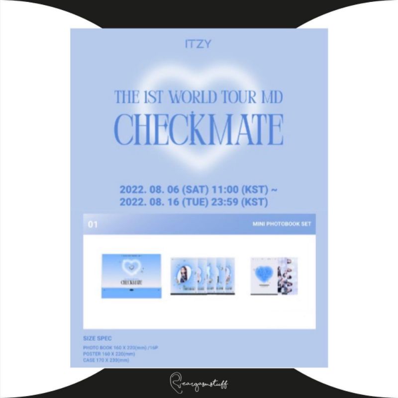 Jual ITZY CHECKMATE THE 1ST WORLD TOUR OFFICIAL MD | Shopee Indonesia
