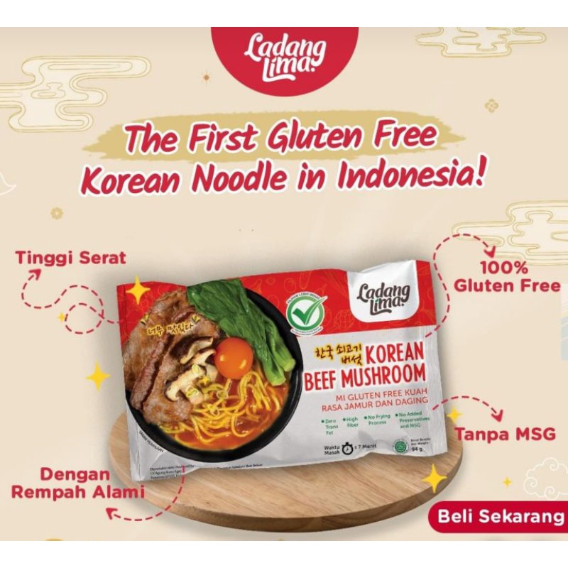 Jual MIE GLUTEN FREE KOREAN NOODLE RASA JAMUR DAN DAGING | Shopee Indonesia