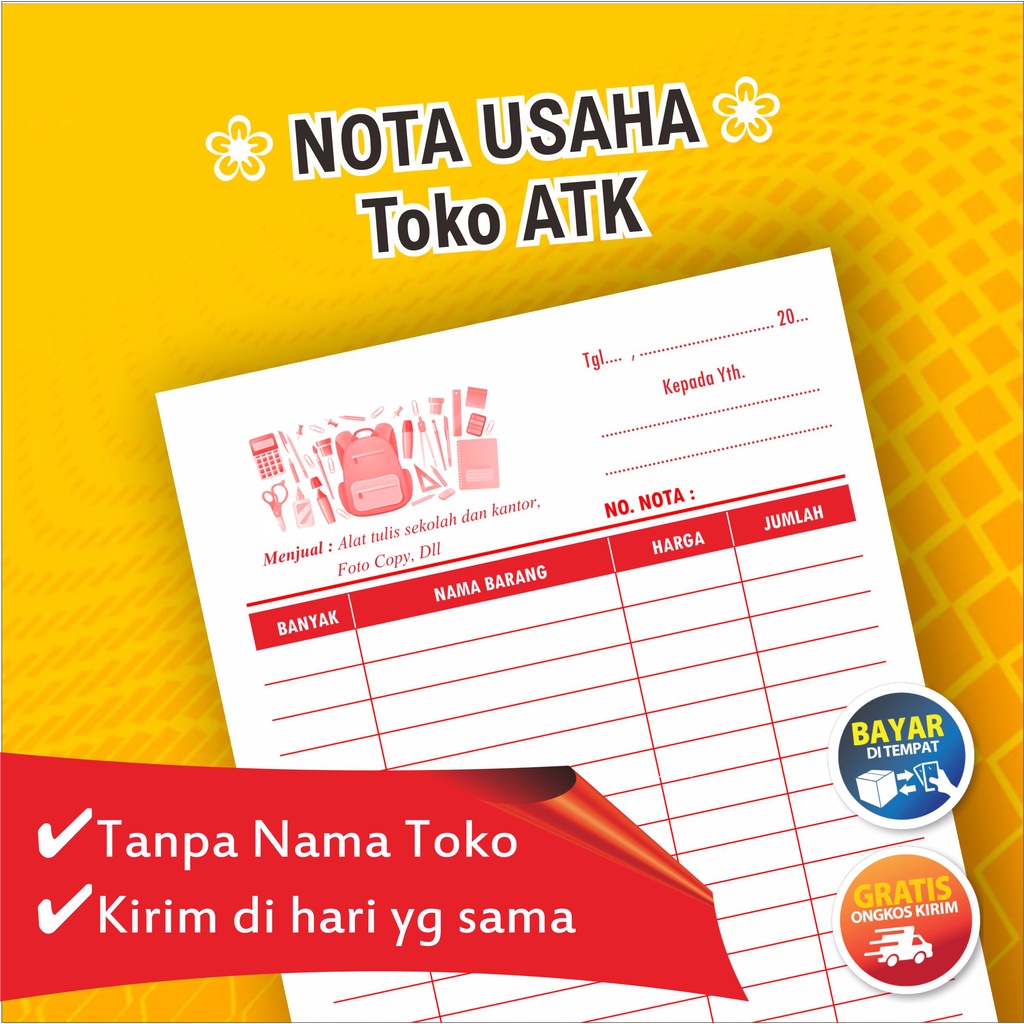 Jual Nota Kontan ATk alat tulis kantor isi 50 2 Rangkap - siap kirim ...