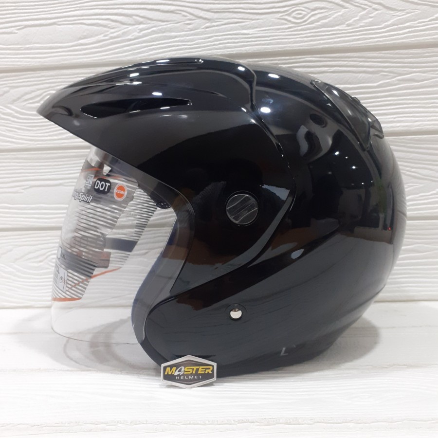 Jual INK Helm CX22 Sport Original | SOLID BLACK GLOSSY| CX-22 | Shopee ...