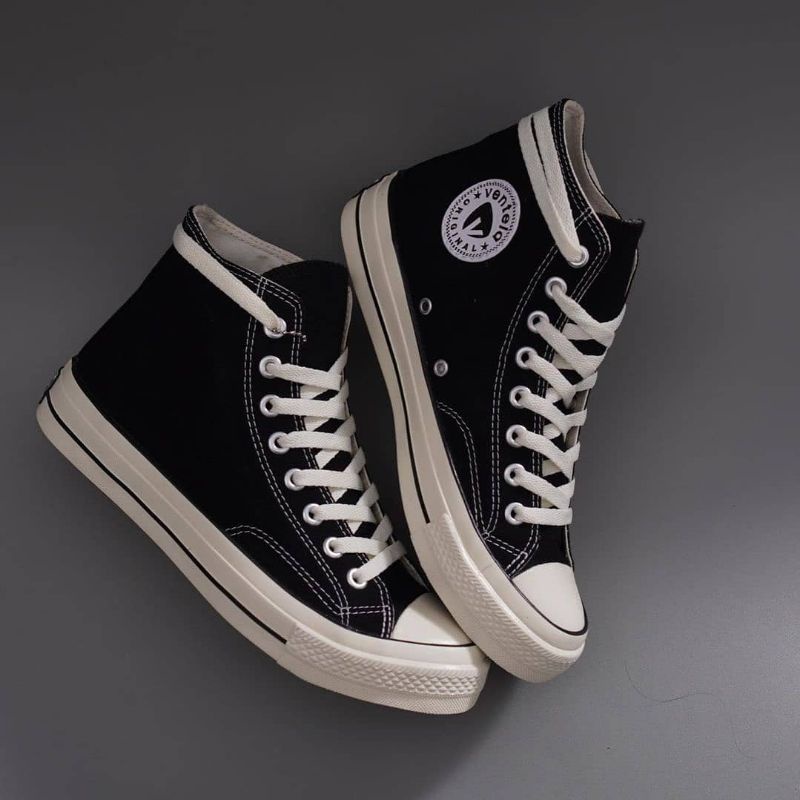 Jual Sepatu Ventela 70s Bts High Black Natural Original 100% | Shopee ...
