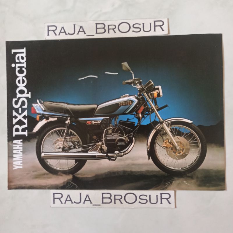 Jual Poster brosur katalog leaflet jadul lawas Yamaha RXS RX S/RX Special 5speed 2tak 2T biru ...