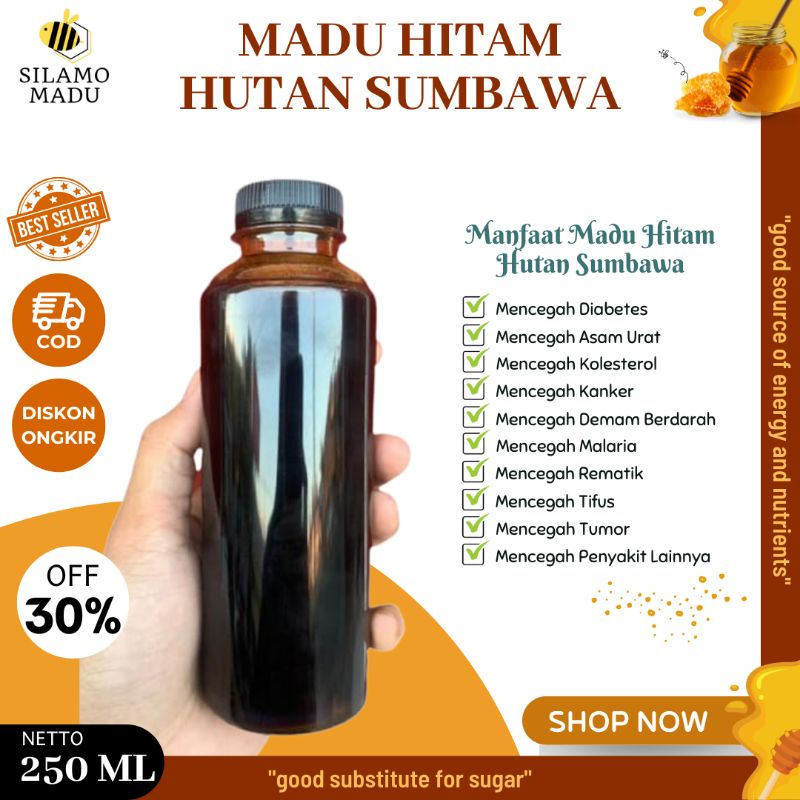 Jual MADU HITAM HUTAN SUMBAWA 250 ML | MADU ASLI BERKHASIAT | MADU ...