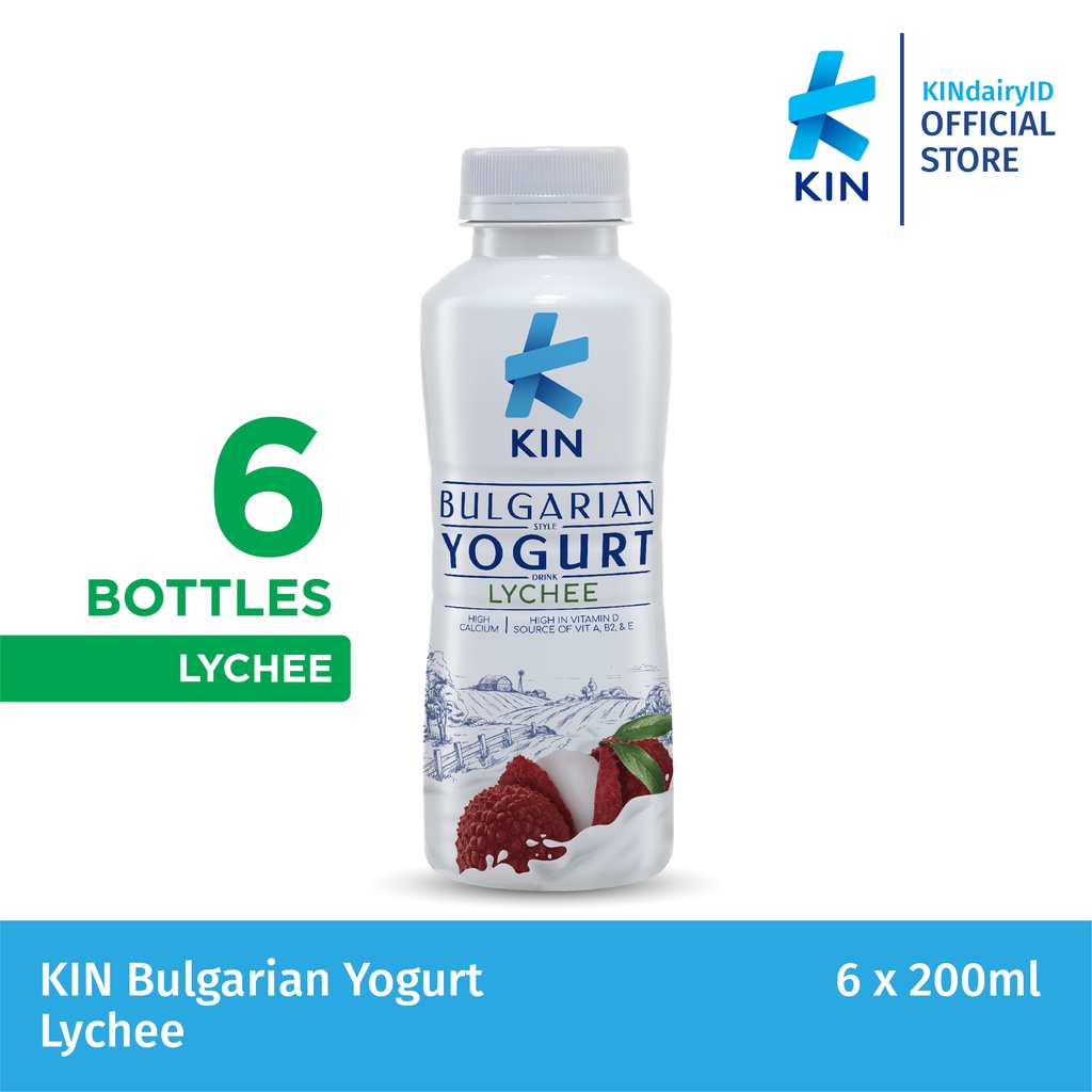 Jual KIN BULGARIAN YOGURT LYCHEE (6x200 ML) | Shopee Indonesia