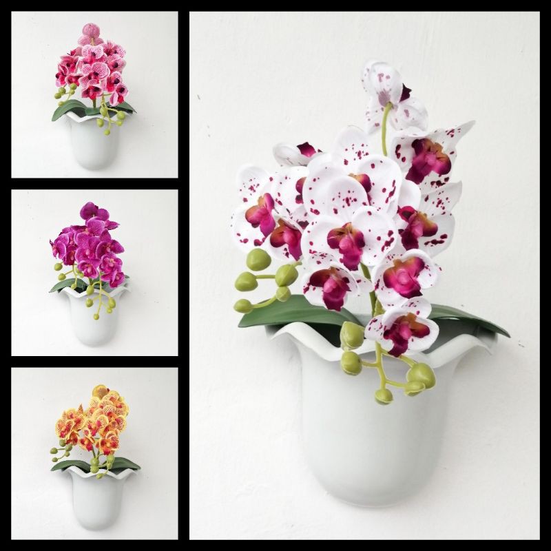 Jual Anggrek cabang artificial pot dinding | Shopee Indonesia