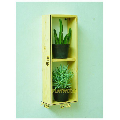 Jual Rak Dinding Kayu Susun Tempat Bunga Kaktus Persegi Panjang ...