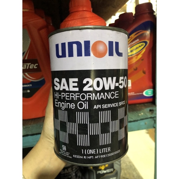 Jual Oli UNION /UNI OIL SAE 20w-50 1 liter | Shopee Indonesia