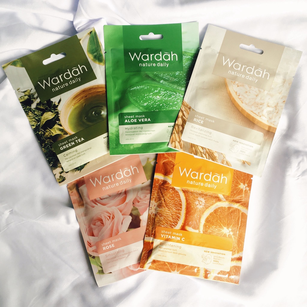 Jual WARDAH NATURE DAILY SHEET MASK - GREEN TEA | Shopee Indonesia