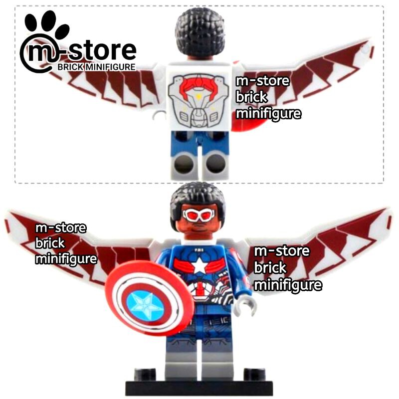 Jual brick falcon sam wilson captain america mini toy figure | Shopee ...
