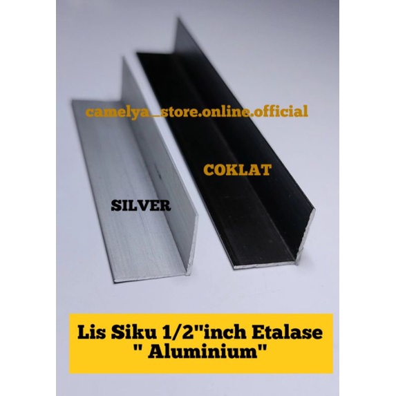 Jual Lis Siku 1/2"inch Etalase Aluminium SILVER dan COKLAT | Shopee ...