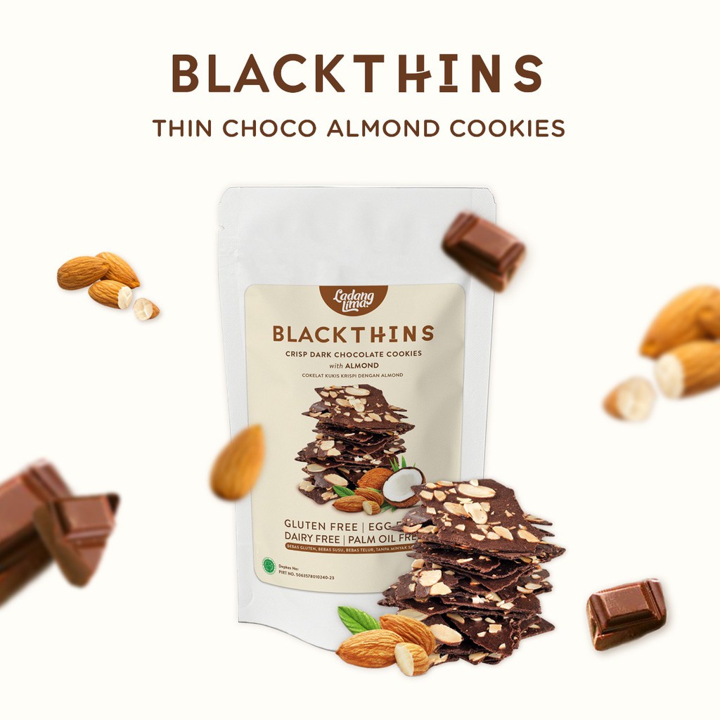 Jual Ladang Lima Blackthins Almond Cookies / biskuit almont tipis ...