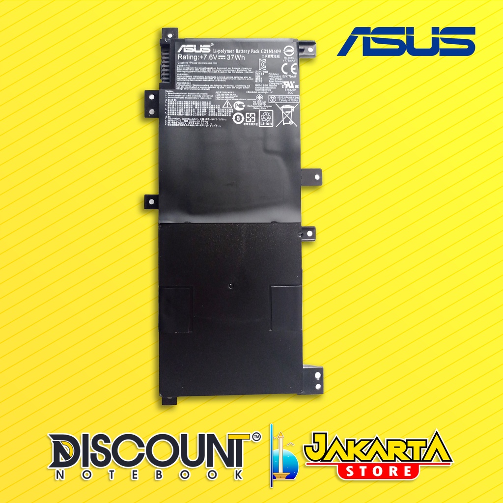 Jual BATERAI ORIGINAL BATRAI LAPTOP BATTERY LAPTOP ASUS A455L, X455L ...
