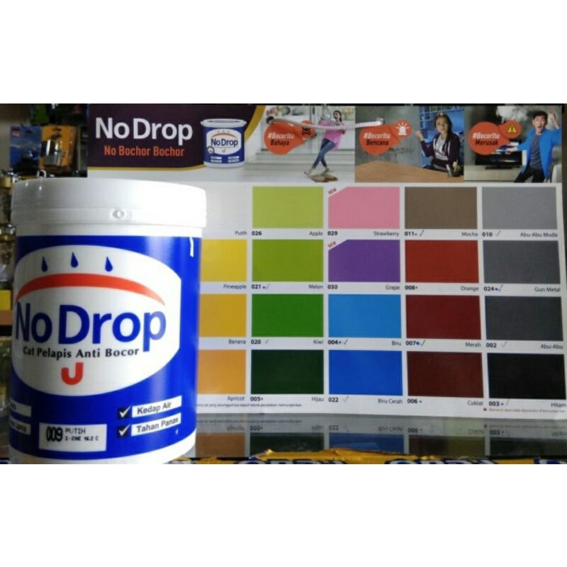 Jual No Drop Cat Pelapis Anti Bocor Warna Putih/Warna @ 1 Kg | Shopee Indonesia