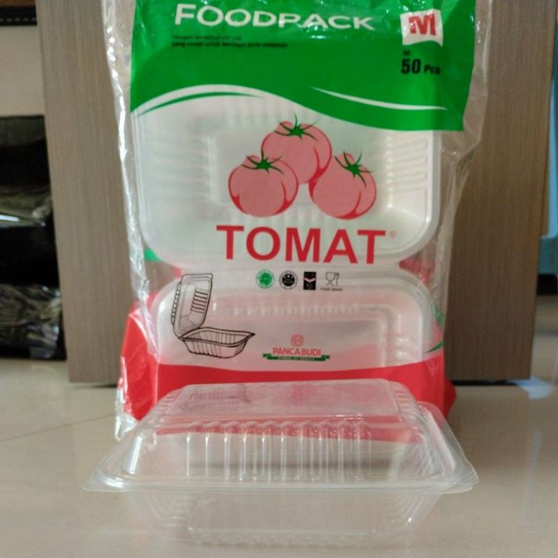 Jual Foodpack TOMAT M /Mika tomat/Plastik mika/Wadah makanan mika/Food ...