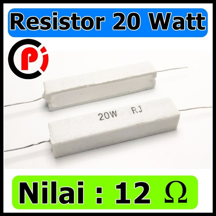 Jual Resistor Power 20W 20 Watt Nilai 12R 12 ohm 12ohm Restan batu | Shopee Indonesia