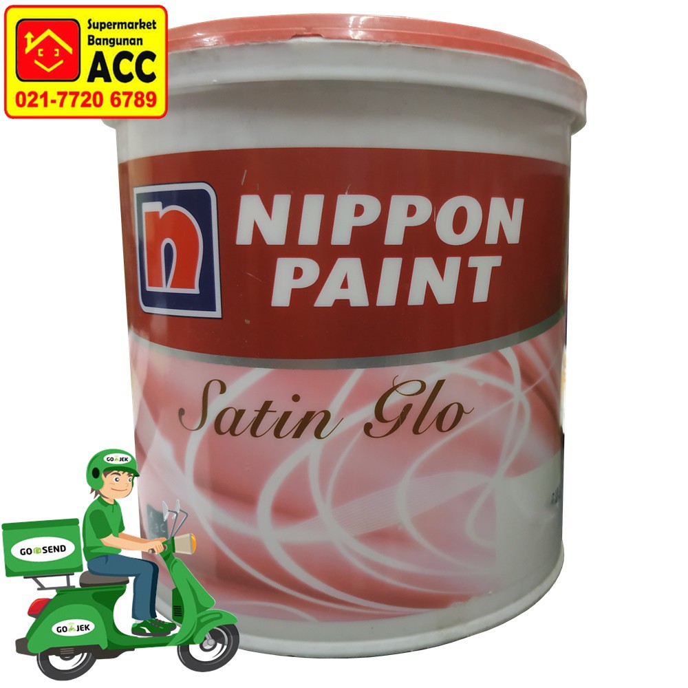 Jual Nippon Satin Glo Cat Tembok Interior Tinting Warna Muda 2,5 liter ...