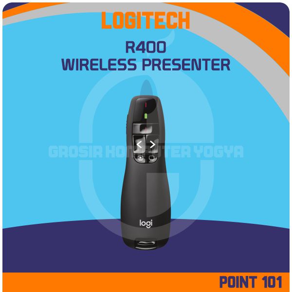Jual Logitech R400 Red Laser Wireless Presenter Remote Laser Pointer ...