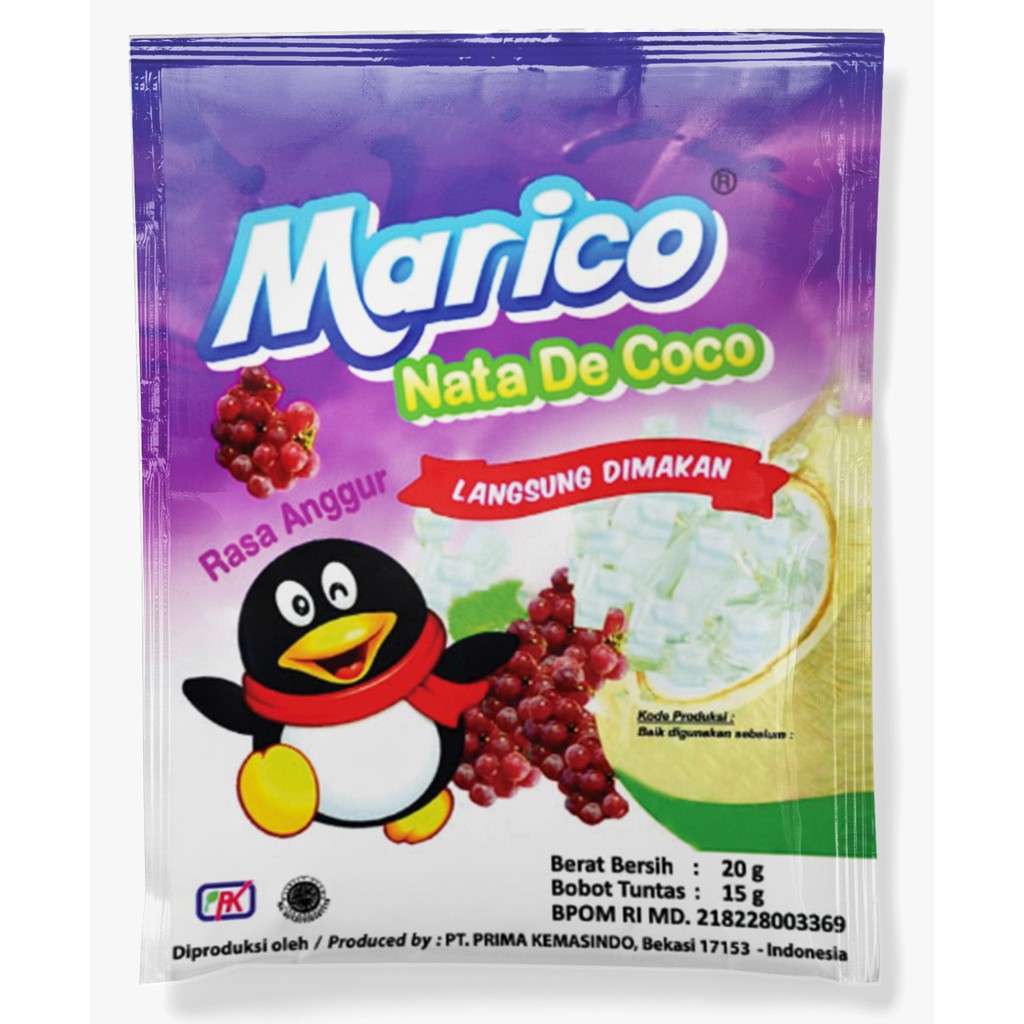 Jual MARICO NATA DE COCO 1 sachet rasa ANGGUR | Shopee Indonesia