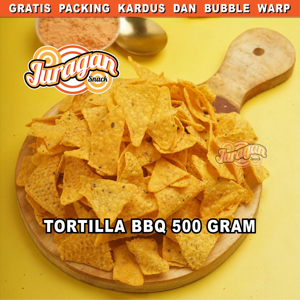 Jual KERIPIK TORTILLA BARBAQUE 500 gram snack kiloan makanan ringan ...