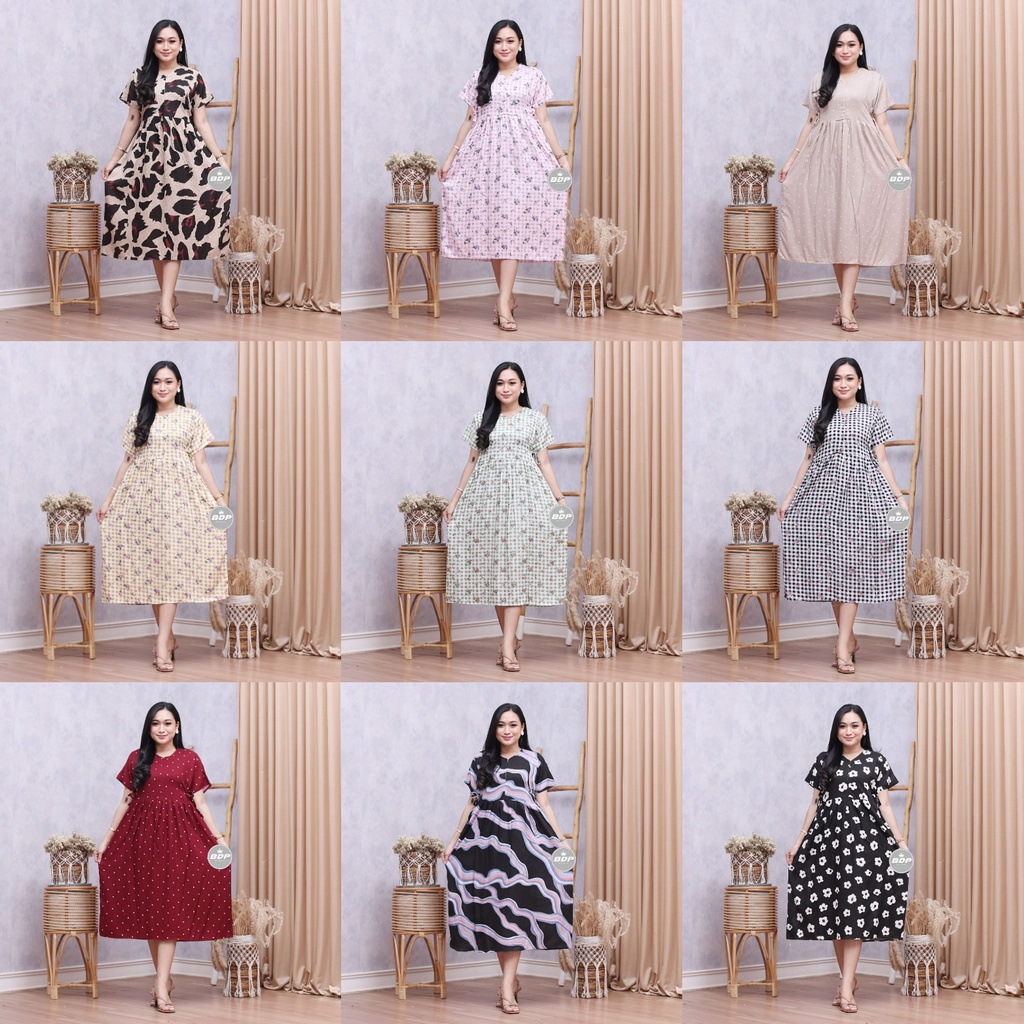 Jual Dianputri - Daster wanita Panjang Rayon Grade A Busui Resleting ...