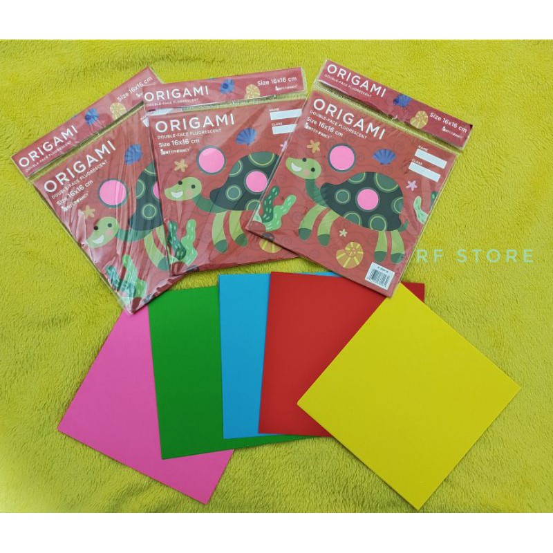 Jual Kertas Lipat Origami 2 Sisi Double Face 16x16 25 Lembar | Shopee ...