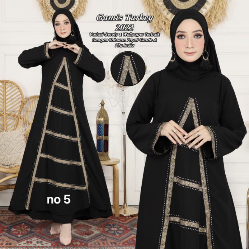 Jual BAJU ARAB HITAM WANITA MUSLIM MURAH PESTA CANTIK MEWAH | Shopee ...