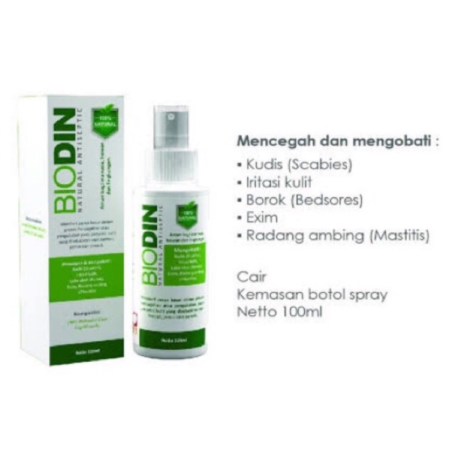 Jual Antiseptik hewan Biodin Spray 20ml - Obat Jamur Luka Borok Demodex ...