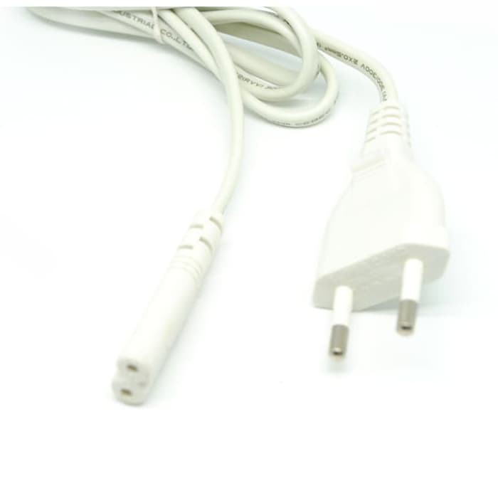 Jual Kabel Listrik Lubang Dua EU Plug 100 CM | Shopee Indonesia
