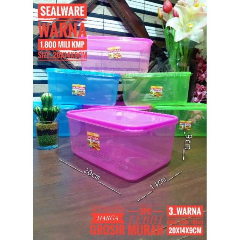 Jual Toples/tempat makan /kotak 1800 ml /Toples Bening / Warna KMP 1800 / KMP 1800 WARNA/NATURAL ...