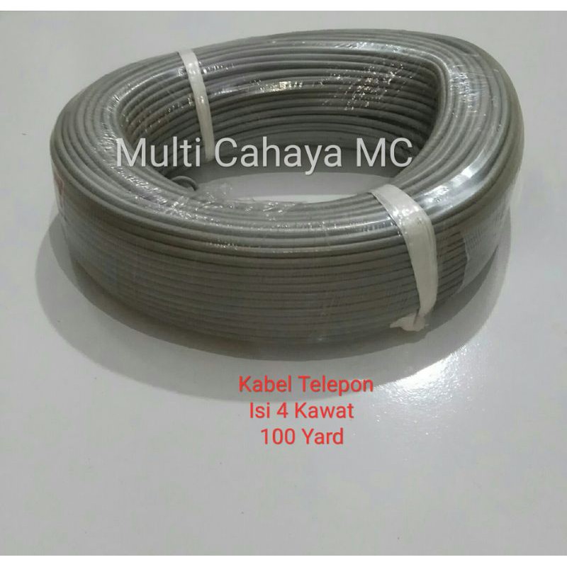Jual Kabel Telepon 4C Roll 100Y / Kabel Telepon Isi 4 Kawat / Kabel ...