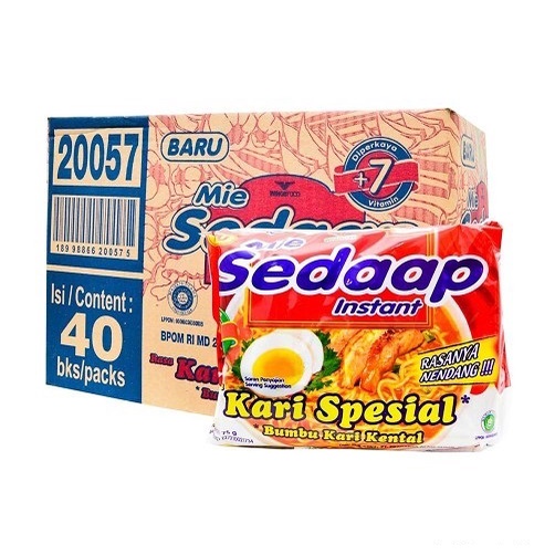 Jual Mie sedaap sedap kuah kari spesial 1 karton dus isi 40 pcs ...