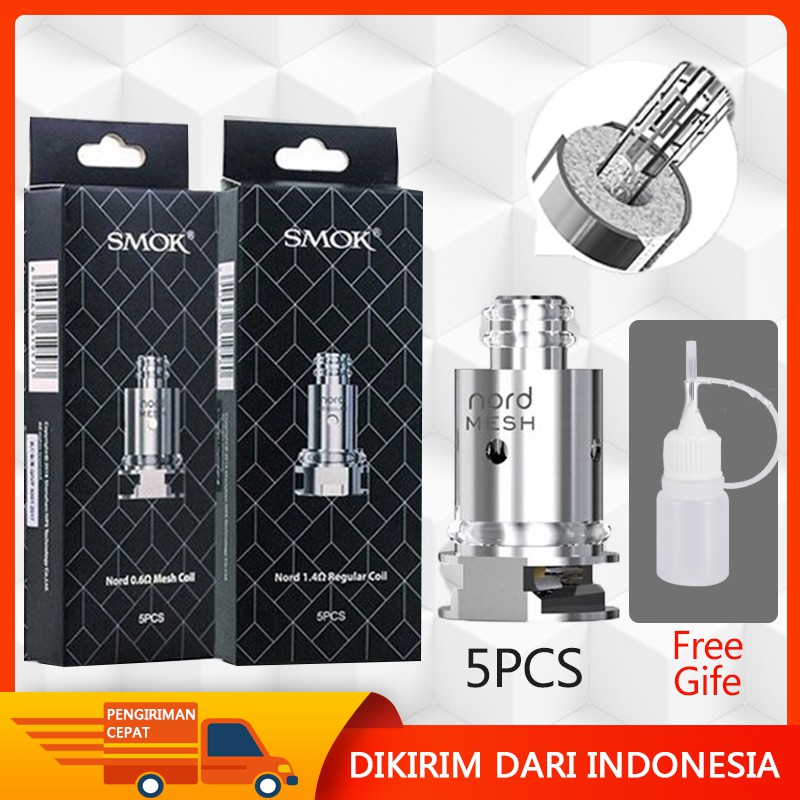 Jual 5Pcs Set SMOK Pod Nord Pengganti Occ Coil 0.6/1.4ohm untuk Vape ...