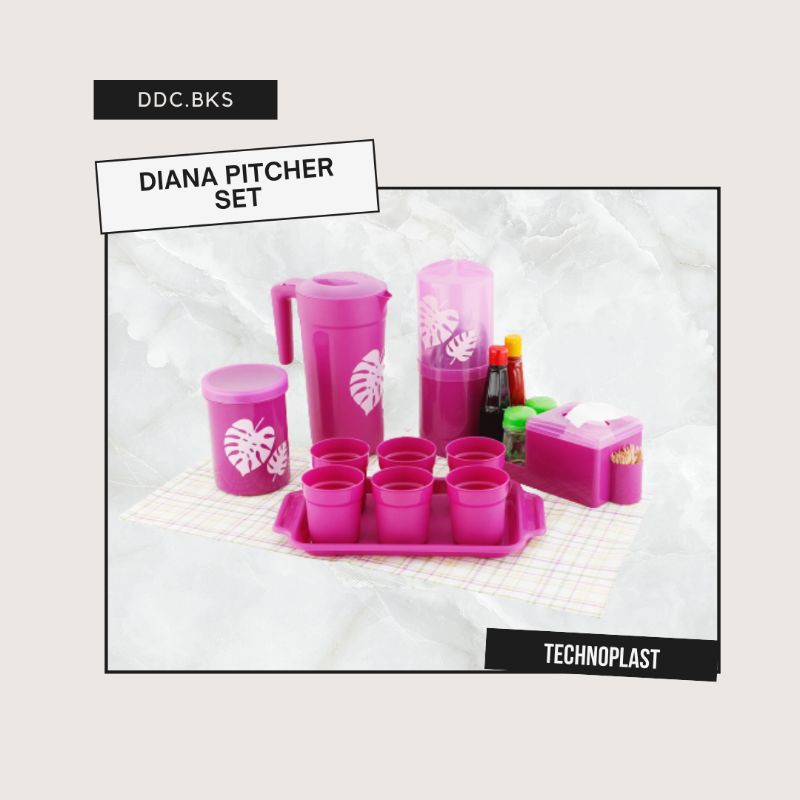 Jual Diana Pitcher / teko set / toples ungu /serving set | Shopee Indonesia
