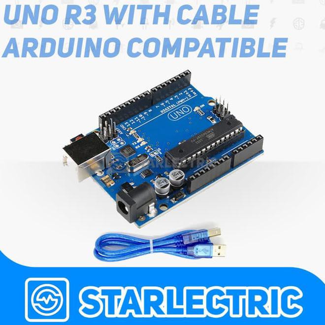 Jual hutu uno r3 with cable - arduino uno complatible atmega328p dengan kabel 84fx | Shopee ...