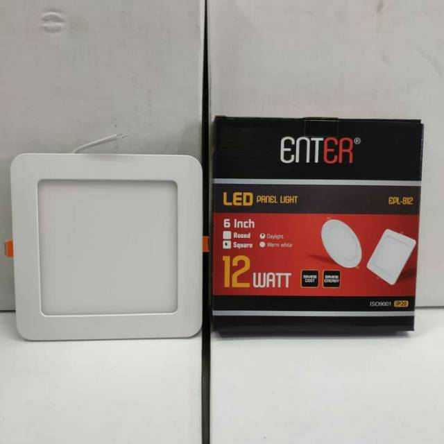 Jual Downlight led panel 12w ib segi putih downlight 6 inch 12 watt ...