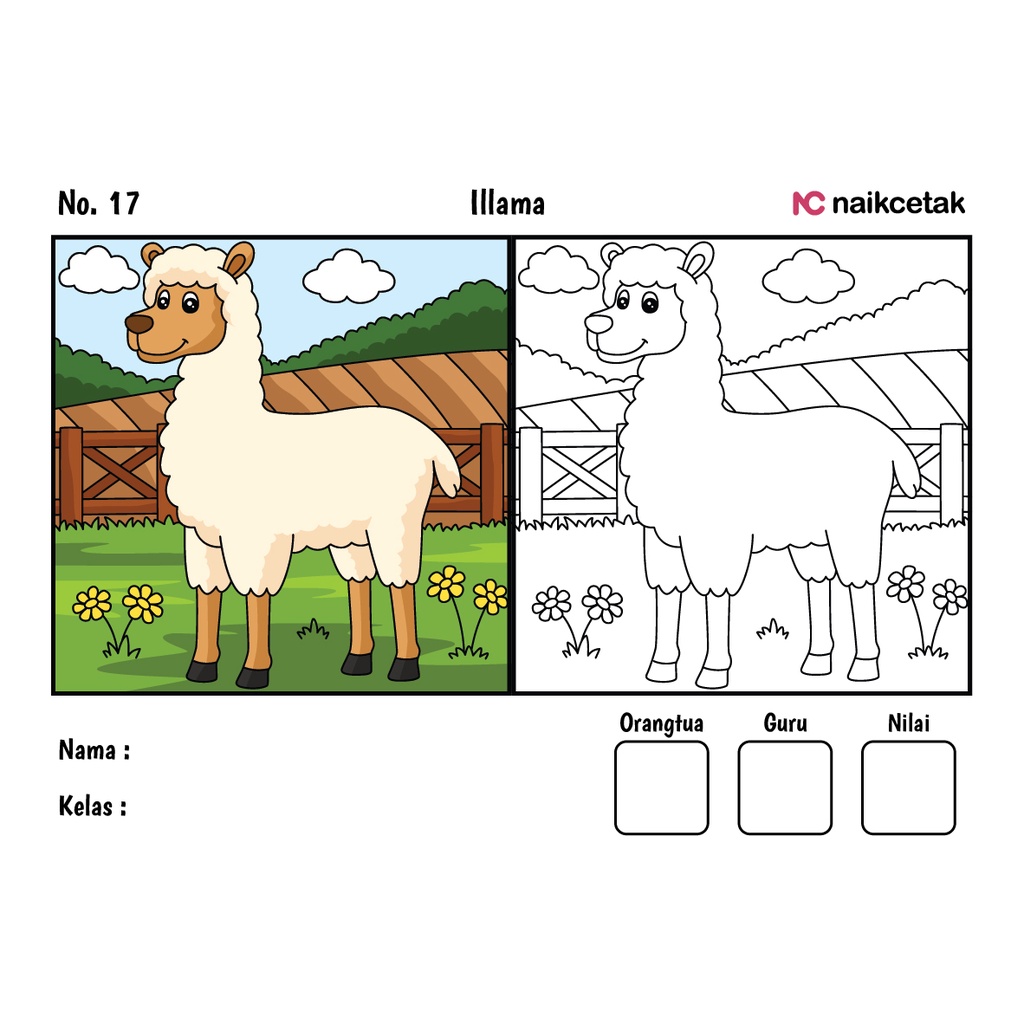 Jual GAMBAR & SKETSA MEWARNAI - TEMA FARM ANIMALS | Shopee Indonesia