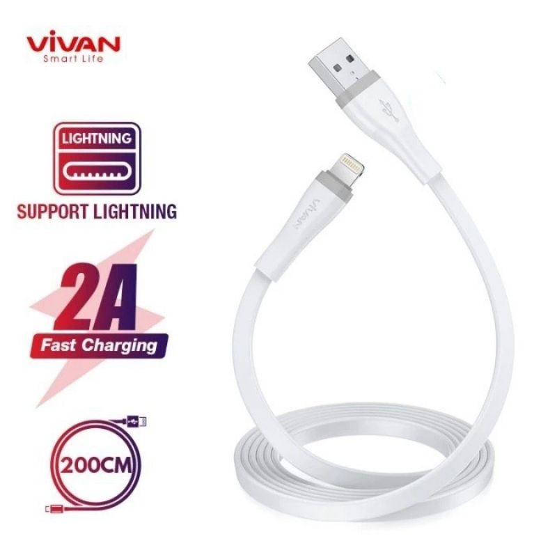 Jual Kabel Data Vivan SL200S iPhone 200cm ORIGINAL | Shopee Indonesia
