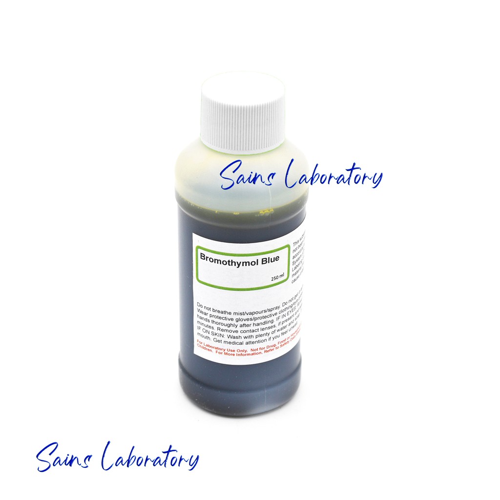 Jual Indikator Bromothymol Blue 250 ml Indicator Bromotimol Biru BTB ...