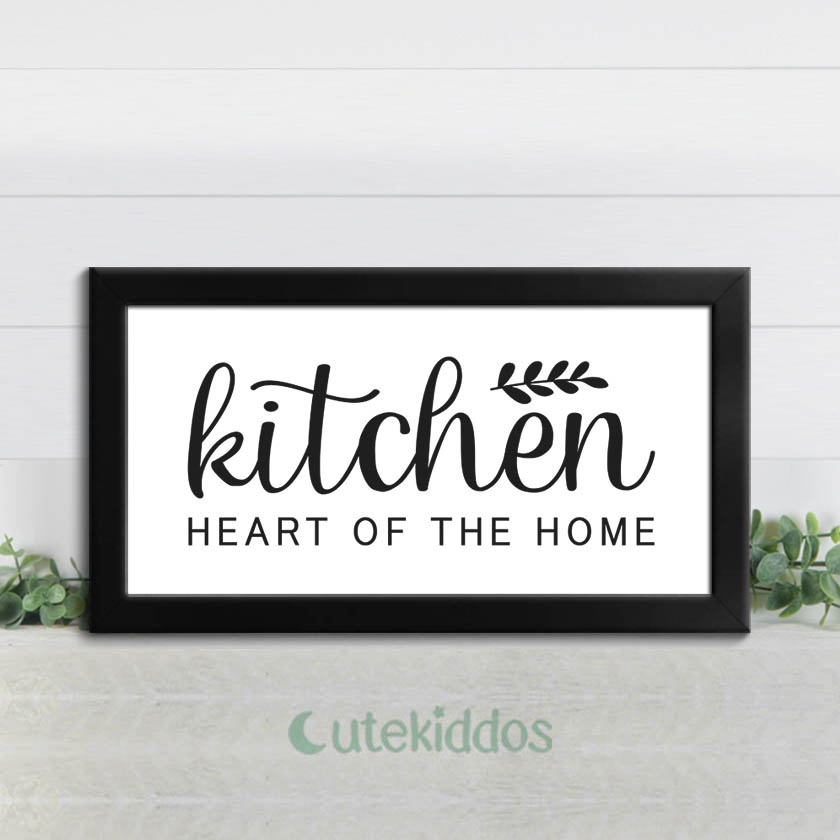 Jual Hiasan Dinding Dapur Tulisan Kitchen Heart Of The Home Poster Kayu ...