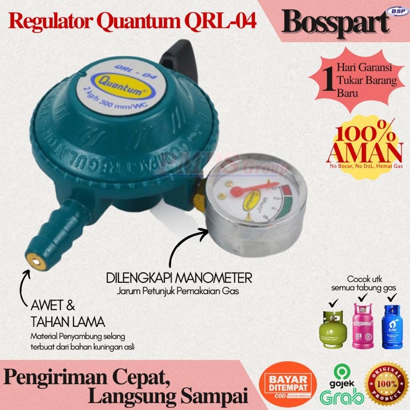 Jual QUANTUM Regulator Gas LPG QRL-03 / QRL-04Plus / QRL-14 / Regulator ...
