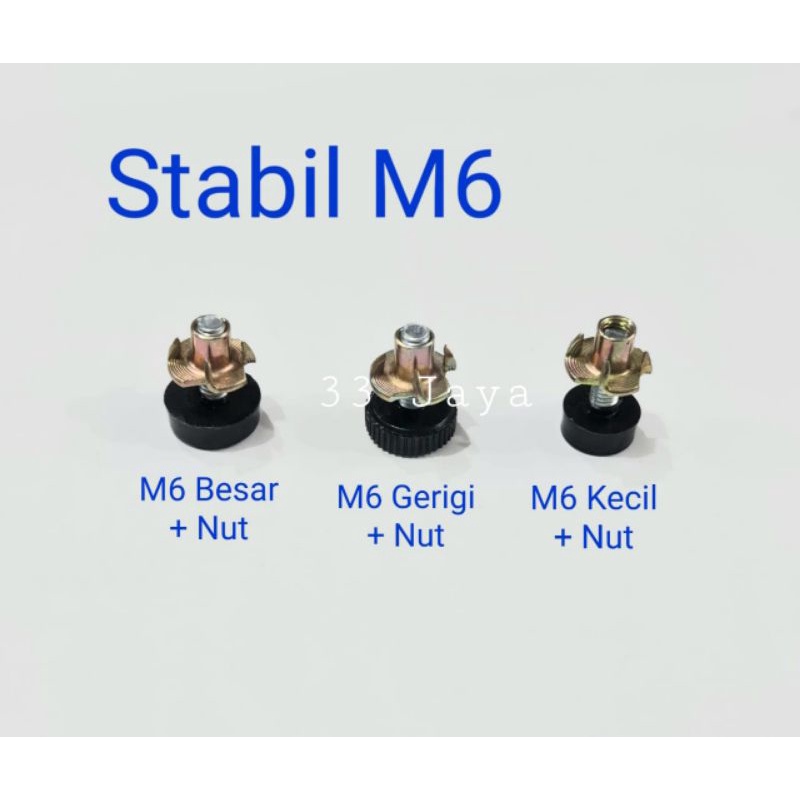Jual Stabil M6 Besar, Kecil, Gerigi + Nut Per Set | Shopee Indonesia
