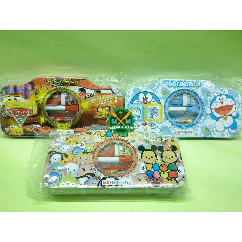 Jual Kotak Pensil Kaleng Disney Tsum Tsum Lightning McQueen Doraemon ...