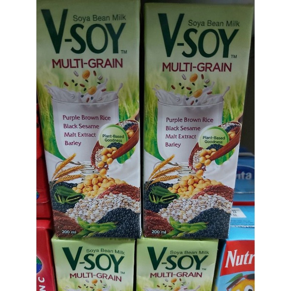 Jual V-Soy Soya Bean Milk Multi Grain 200 ml | Shopee Indonesia